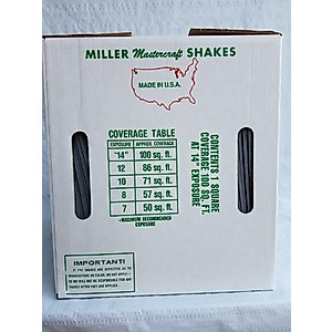 Miller Shingle 18 Inch Rebutted and Rejointed (R&R) Natural Groove Cedar Sidewall Shingles Primed 1 Square Carton