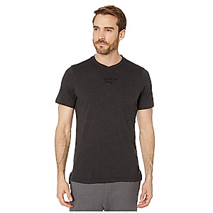 Reebok Training Essentials Melange Tee, Black Melange, XX-Large