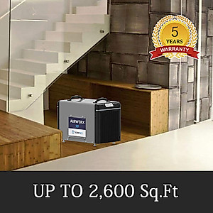 BaseAire Crawl Spaces Dehumidifier AirWerx90, Basement Dehumidifier 90pints/Day at AHAM, Cover 2,600 Sq. Ft, Portable, Auto Defrosting, Optional Remote Control, 5 Years Warranty