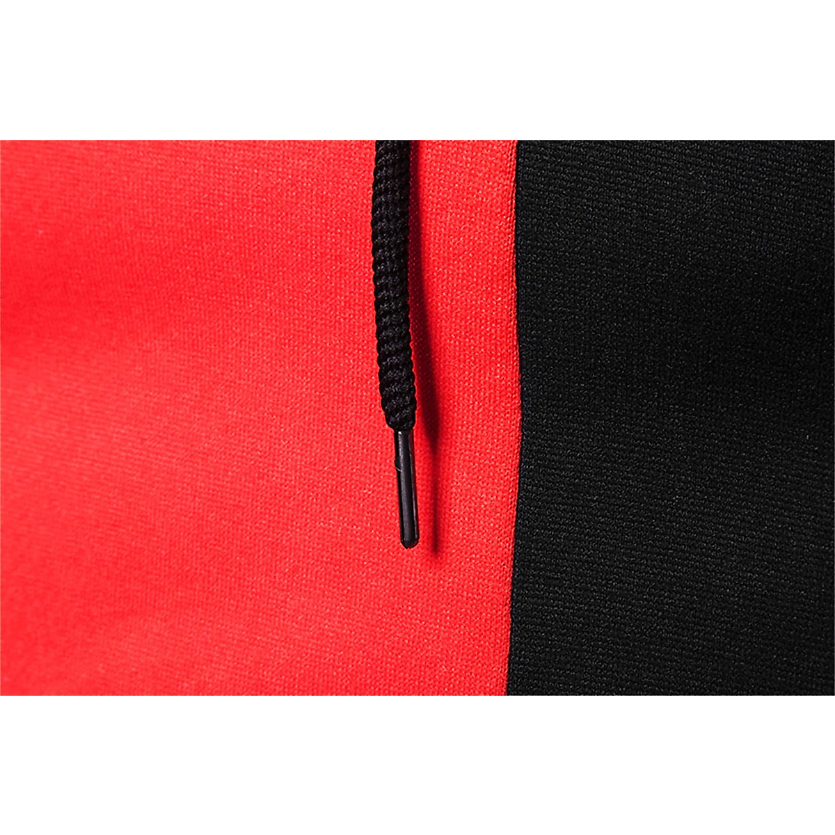 Maiyifu-GJ Men Casual Drawstring Slim Fit Hoodies Novelty Patchwork Pullover Hoodie Lightweight Athletic Hooded Sweatshirts (Black,X-Large)