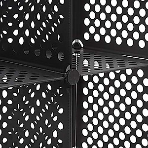 Organize It All Set of 4 Stacking Cubes, Dimensions: 30.2 x 30.2 x 14.8 inches, Stackable Cubes, Great for Any Room, Home Organization, Black