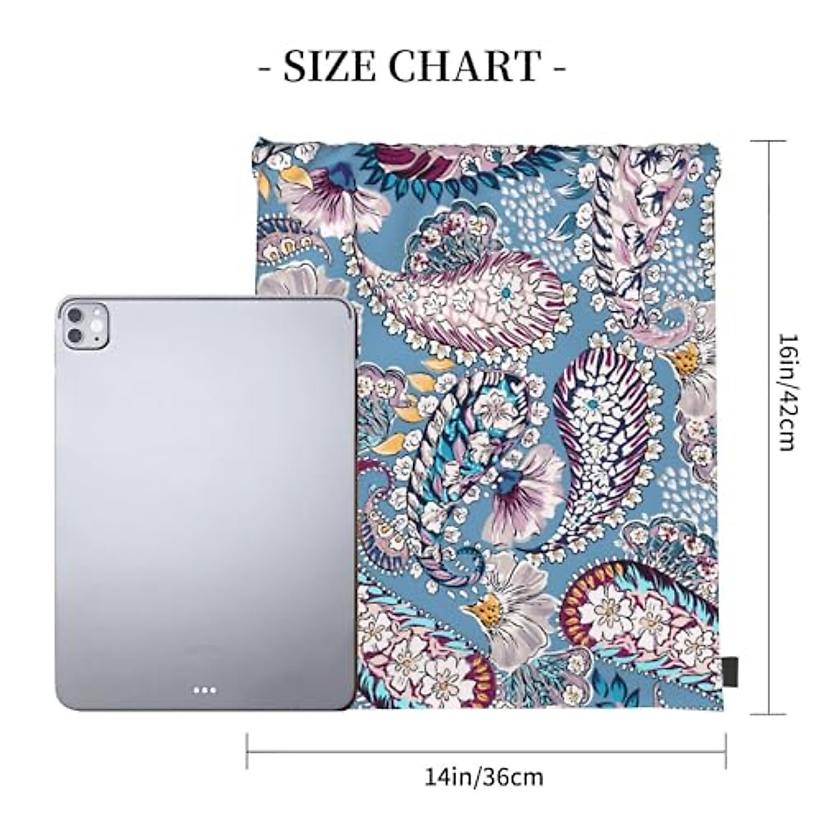 Delhiponics Ethnic Elements Drawstring Backpack Waterproof Gym Sports Trave String Bag Adjustable Lightweight Drawstring Bag Sports Dance Sackpack