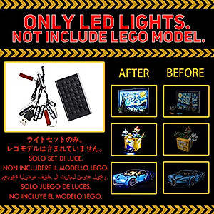 ASTEM Led Kits for Lego Ferrari F40, Led Only for Lego10248 (Light Only,Not Include The Lego Set).