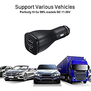 Samsung Adaptive Fast Charging Dual-Port Car Charger [2-Pack] for Samsung Galaxy S23/S23+/S23 Ultra /S22/S22+/S22 Ultra /S21/S21+/S20/S20+/S10/S10+/S10e/S9/S9+/S8/S8Plus/Edge/Active/Note 8/9/10/20