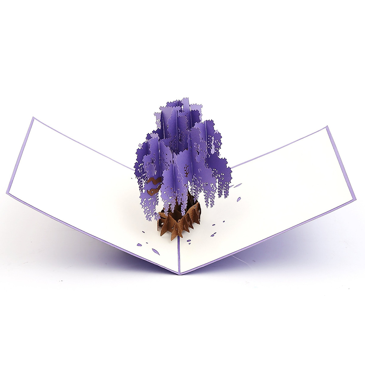 Liif Wisteria Purple Tree 3D Mothers Day Pop Up Greeting Card For All Occasions, Happy Birthday, Mother’s Day Card, Get Well, Romance, Anniversary Card - For Mom, Her, Wife, Grandma(purple)
