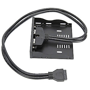Gojiny USB Front Panel 3.5 inch USB 3.0 Floppy Front Panel 19 Pin to 2 Interface USB3.0 HUB
