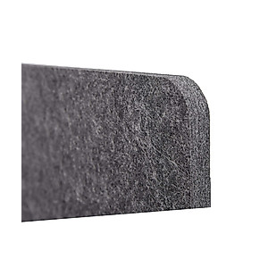 Stand Up Desk Store ReFocus Raw Noise and Distraction Reducing Freestanding Acoustic Desk Divider Mounted Privacy Panel (Anthracite Gray, 20.9" x 16")