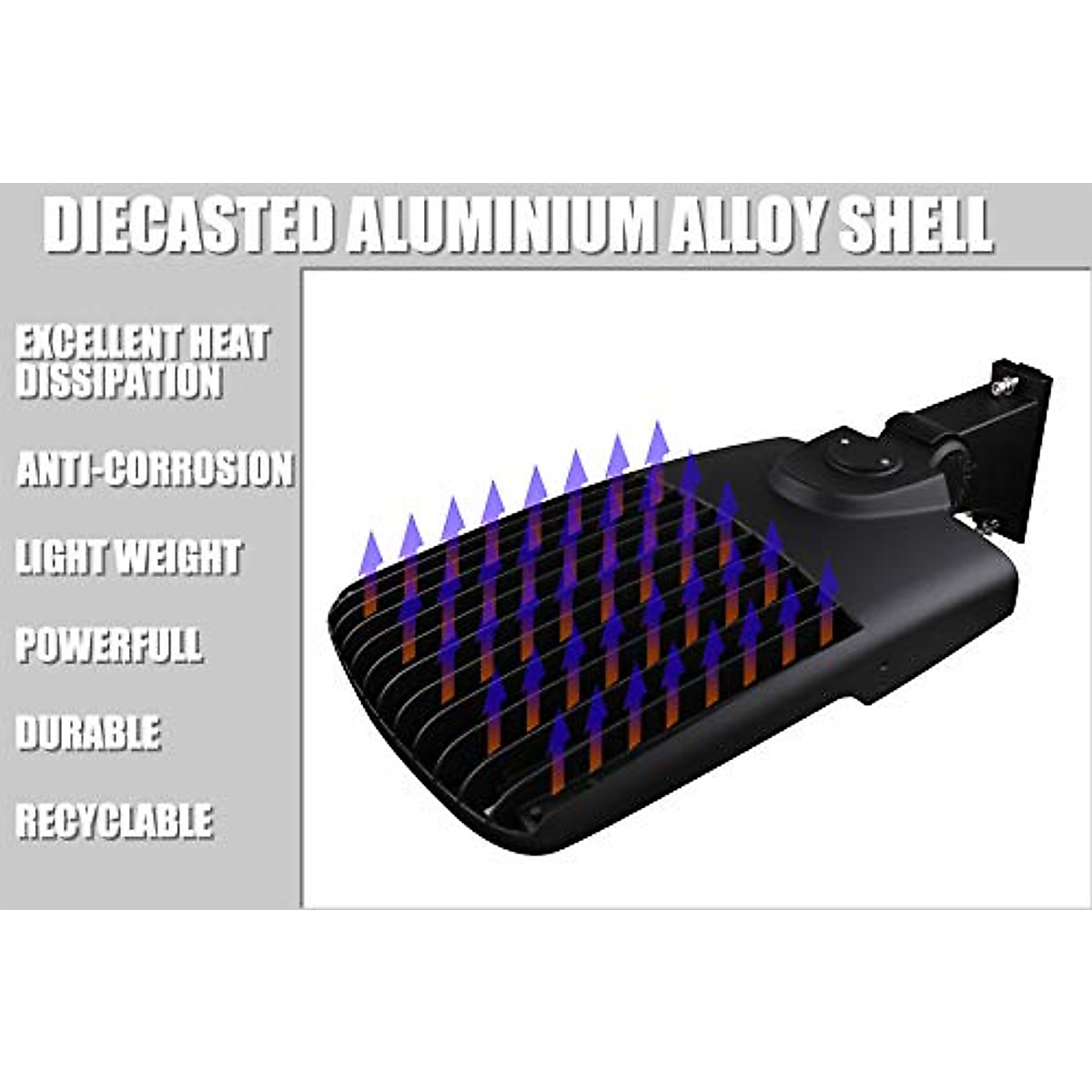 300W LED Parking Lot Light - 42000Lm Led Shoebox Pole Lights 5700K - Replaces 1000W Metal Halide - LED Street Light for Outdoor Area Lighting - Arm Mount - 100-277Vac(UL-Listed)