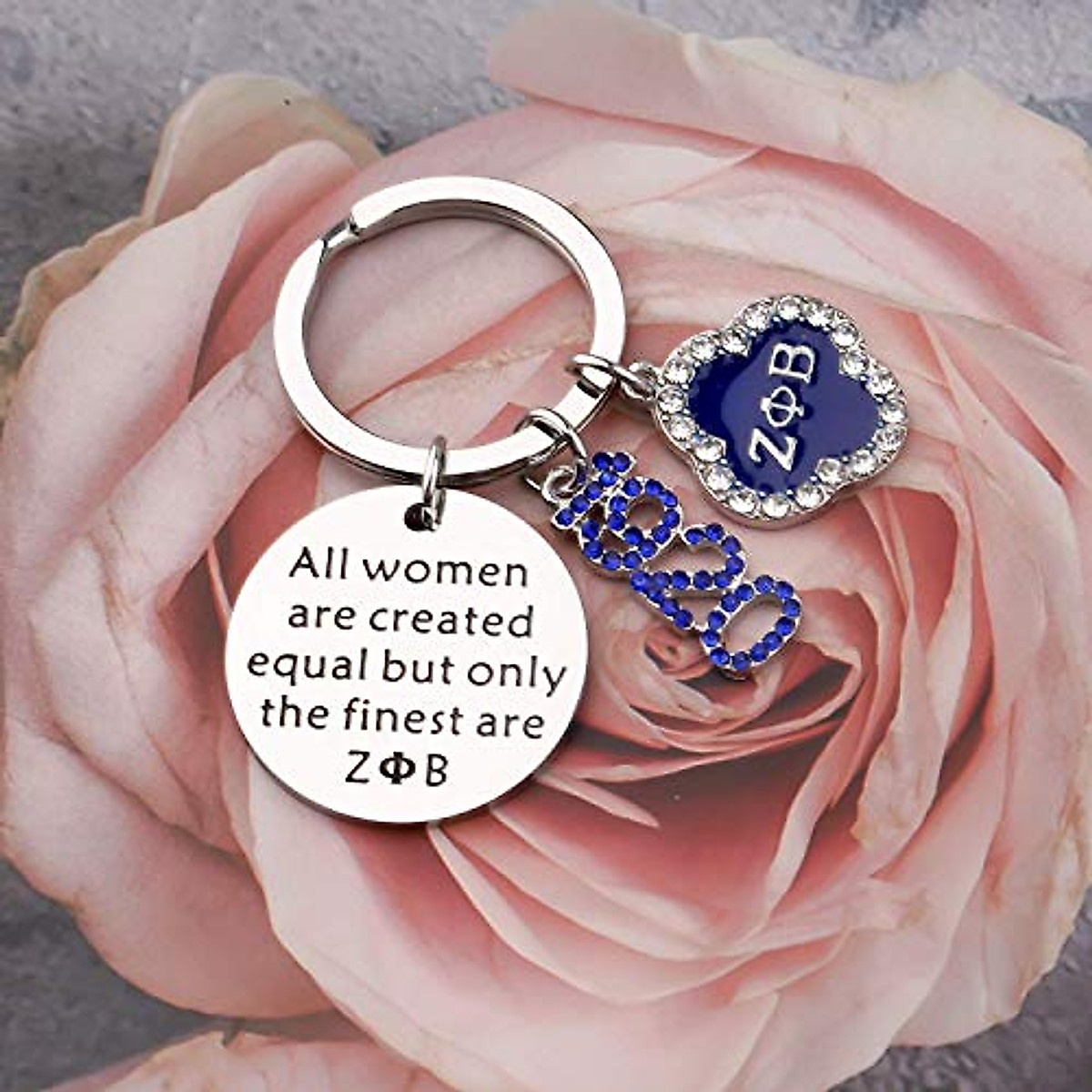 SEIRAA Gift Sorority Finer Women Gift for Her All Women are Created Equal But Only the Finest are Keychain (Keychain)
