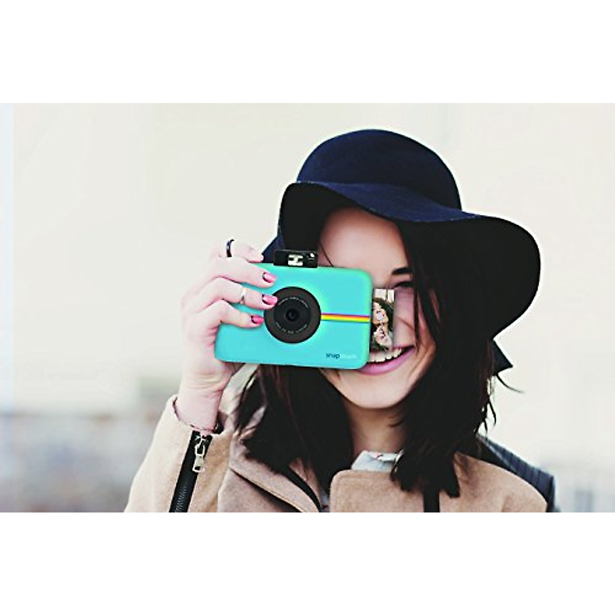 Zink Polaroid Snap Touch Portable Instant Print Digital Camera with LCD Touchscreen Display (Blue)