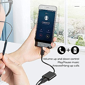 USB Type C to 3.5mm Headphone and Charger Adapter, 2-in-1 USB C to AUX Mic Jack with PD 30W Fast Charging for Stereo,Compatible with Huawei P30 20 Pro/Mate 20 Pro/Google Pixel/Samsung/OnePlus/More USB