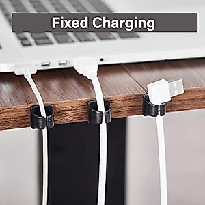 SHUNFUTONG 50 self-Adhesive Cable Clips: Cable Organizer Wire Rack Cable Manager Cable Fixer Cable Organizer