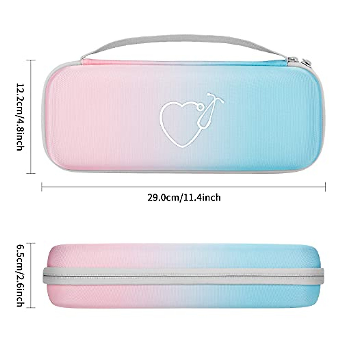 Yinke Case for Stethoscope 3M Littmann Classic III/Lightweight II S.E./Cardiology IV, Nurse Gift Hard Organizer Portable Carry Travel Cover Storage Bag(Gradient)