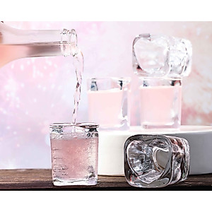 Srgeilzati Heart Shaped Shot Glasses Cute Bar Cart Accessories | Bar Cart Decor 2oz (Set of 6)