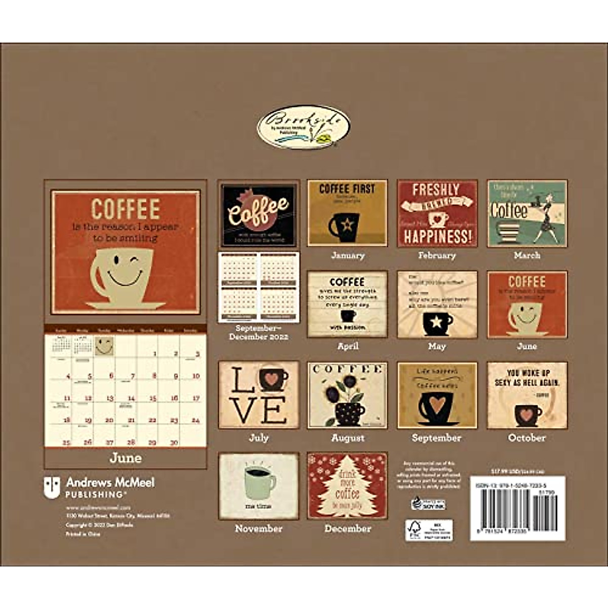 Coffee 2023 Deluxe Wall Calendar