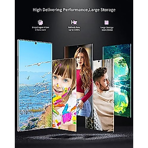 4G Unlocked Cell Phones,6G+256GB Dual Sim Smartphone, C23 Unlocked Mobile Phone with 7.3inch Waterdrop Screen, Android Phone 48+108 MP | 8000mAh | Fingerprint Lock & Face ID | US Version (Pink)