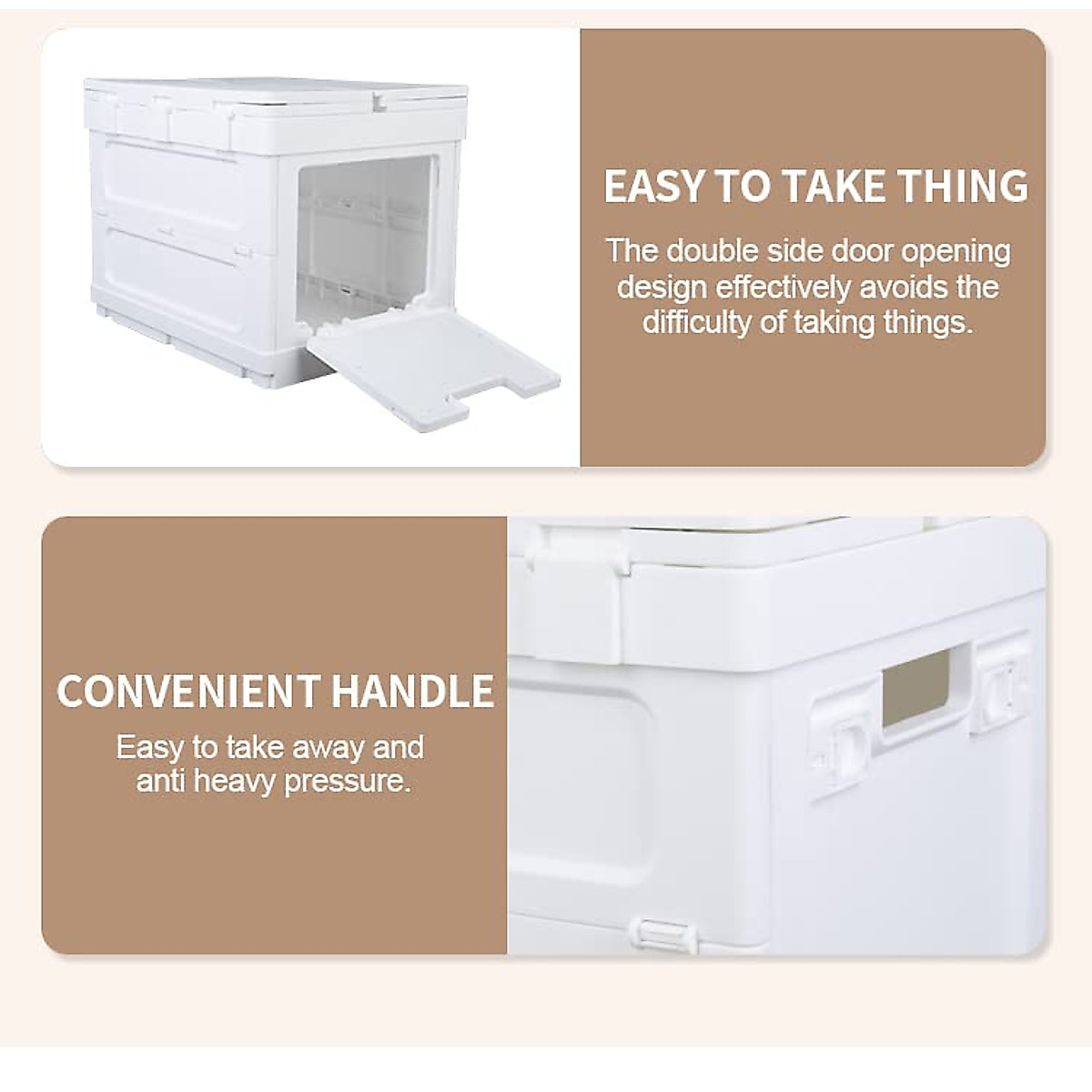 E-Z Foldable Storage Bins - Multifunctional Containers Collapsible Space Saving Expendable Camping Dining Table Lightweight