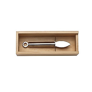 TOR Kitchenware Oyster Shucker Knife in Naturalwood Gift Box The German Patented Stainless Steel Oyster Shucking Knife and Opener Tool