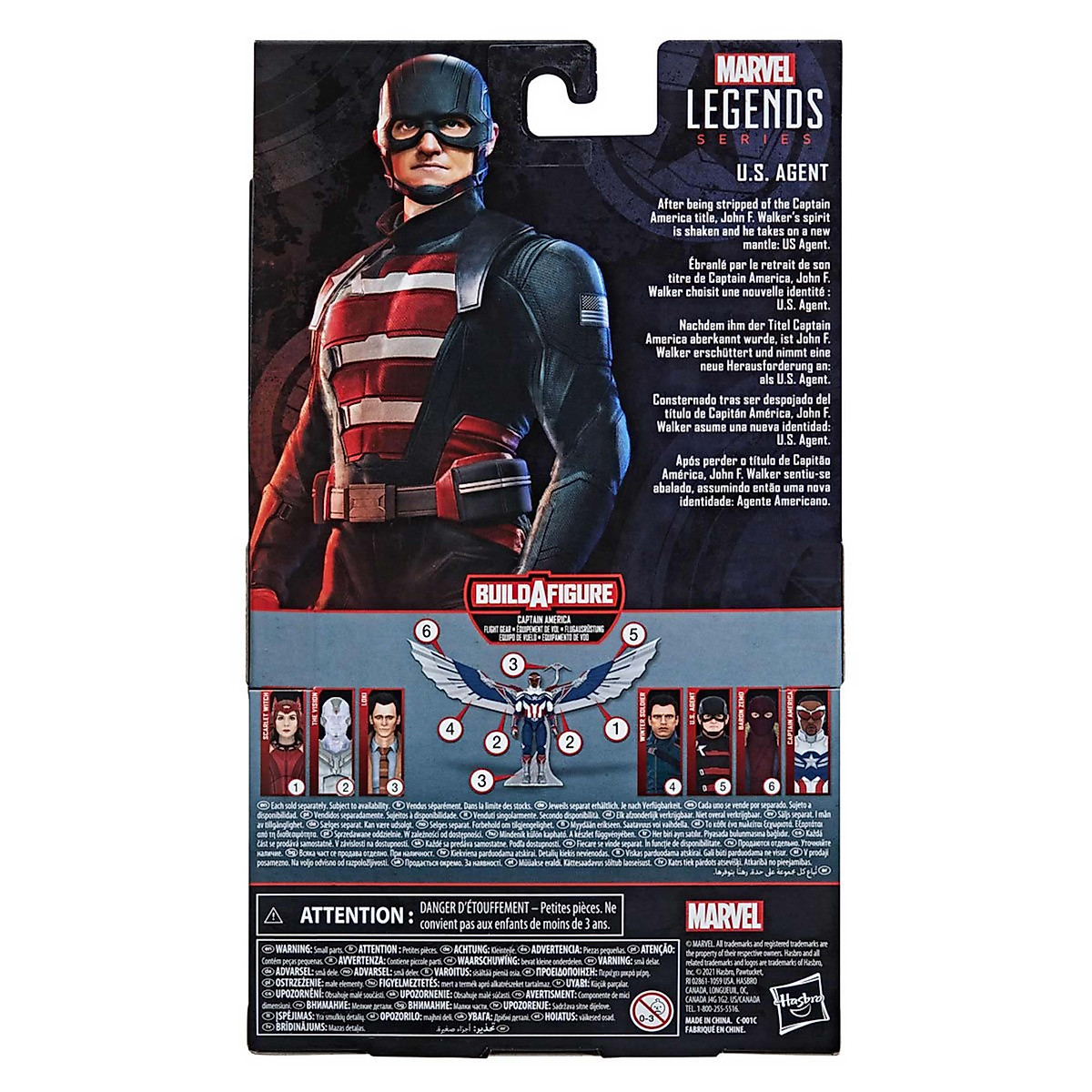 Marvel Legends Series Avengers 6-Inch Action Figure Toy U.S. Agent and 2 Accessories, for Kids Ages 4 and Up