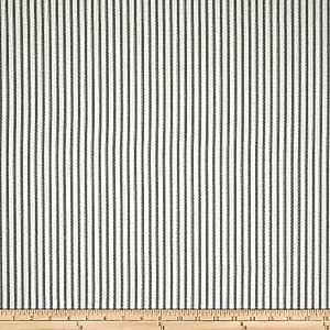 Magnolia Home Fashions Berling Ticking Stripe Slate Grey