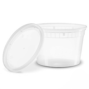 ZEML 16 oz. Deli Food Storage Containers With Leak-proof Lids - 24 Sets