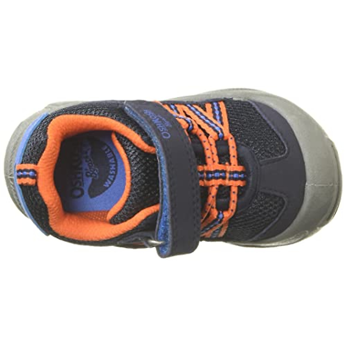 OshKosh B'Gosh Boy's TETI Bump Toe Sneaker, Navy, 4 Toddler