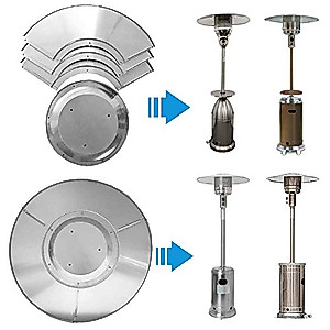 Patio Heater Replacement Dome, Propane Heat Reflector Shield Top for Outdoor Heaters