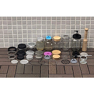 THINKCHANCES Reusable Food Grade and BPA Free Silicone Circulr Straw Hole Coffee Juice Drinking Sip Lid for Mason, Ball, Canning Jars (Wide Mouth, Grey) 6 Pack