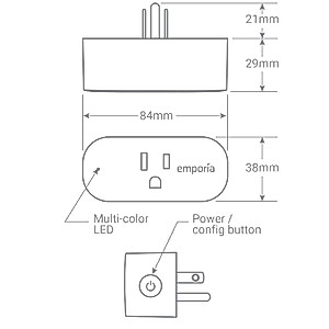 EMPORIA Smart Plug with Energy Monitoring | 15A Max / 10A Continuous | WiFi Smart Outlet | Mobile App | Alexa | Google | ETL Certified (Package of 4), EMSO1-4