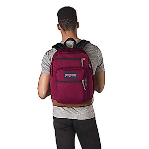 JanSport Cool Backpack with 15-inch Laptop Sleeve, Russet Red - Large Computer Bag Rucksack with 2 Compartments, Ergonomic Straps - Bookbag for Men, Women
