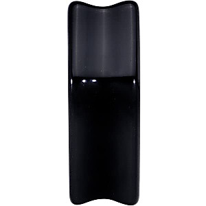 blue palm jewelry Pair of Black Obsidian Coffin Stone Saddle Plug Double Flare Ear Lobe Plugs E592