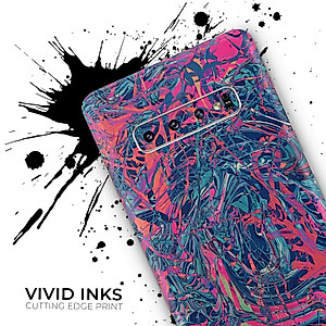DesignSkinz Liquid Abstract Paint Remix V25 Protective Vinyl Decal Wrap Skin Cover Compatible with The Samsung Galaxy S20 (Screen Trim & Back Glass Skin)