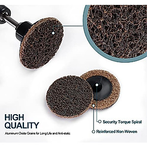 S SATC 46PCS Sanding Discs 2 Inch Roll Lock Quick Change Discs 1pcs 1/4'' Holder Surface Conditioning Discs Fine Medium Coarse for Die Grinder Surface Strip Grind Polish Burr Finish Rust Paint Removal