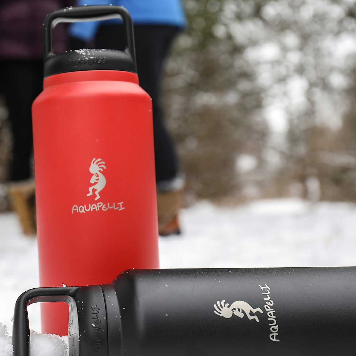 Aquapelli Vacuum Insulated Water Bottle, 34 ounces, Aurora Red