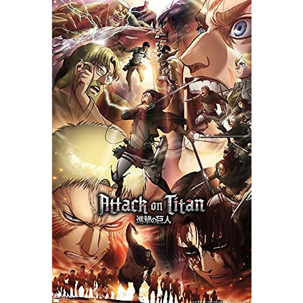 Trends International Attack on Titan: Season 3-Key Art Wall Poster, 22.375" x 34", Unframed Version