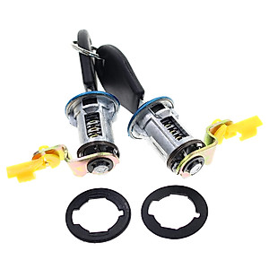 AUTOKAY 2Pcs Left & Right Door Lock Set W/Key Fit for Nissan Pickup Hardbody D21 Navara King Cab Pickup 1986-1998 Models Replace# 80600-01G25 80601-01G25