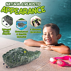 Doohickey Remote Control Alligator Head Boat for Kids and Adults, Simulates The Speed and Movement of a Real Alligator, for Pools, Water Parks, Lakes and More, Includes Gator Head and Remote Control