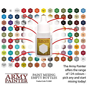 The Army Painter Paint Mixing Empty Dropper Bottles-12 ml, Pack of 6 Bottles with Dropper-Plastic Dropper Bottles for Acrylic Paint-Empty Plastic Bottle with Dropper Top- Small Applicator Paint Bottle