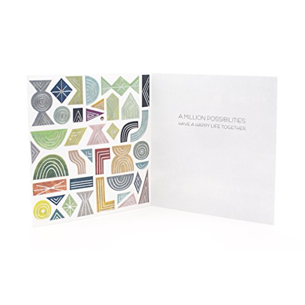 Hallmark Studio Ink Wedding Card or Bridal Shower Card (Two Hearts One Love) (0399RZJ5045)