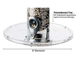 Droll Yankees Bird Feeder Tray, Seed Catcher Accessory Attachment, 7.5-Inch Diameter
