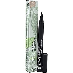 Clinique Pretty Easy Liquid Eyelining Pen | Precision Brush with 24-Hour Smudge and Budge-Resistant Wear | Ophthalmologist Tested | Free of Parabens, Phthalates, and Fragrance | Black - 0.02 oz