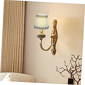 GATHINESS 1pc Fabric Lampshade Yellow Lamp Shades Ceiling Light Lamp Shades for Floor Lamps Fabric Lamp Shade Bell Lamp Shade Candle Sconce Lampshade Decor Fashion White Hardware Cloth Cover