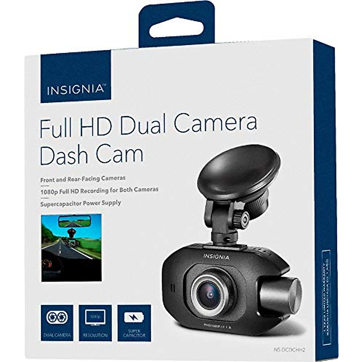 Insignia - Front and Rear Camera Dash Cam - Black