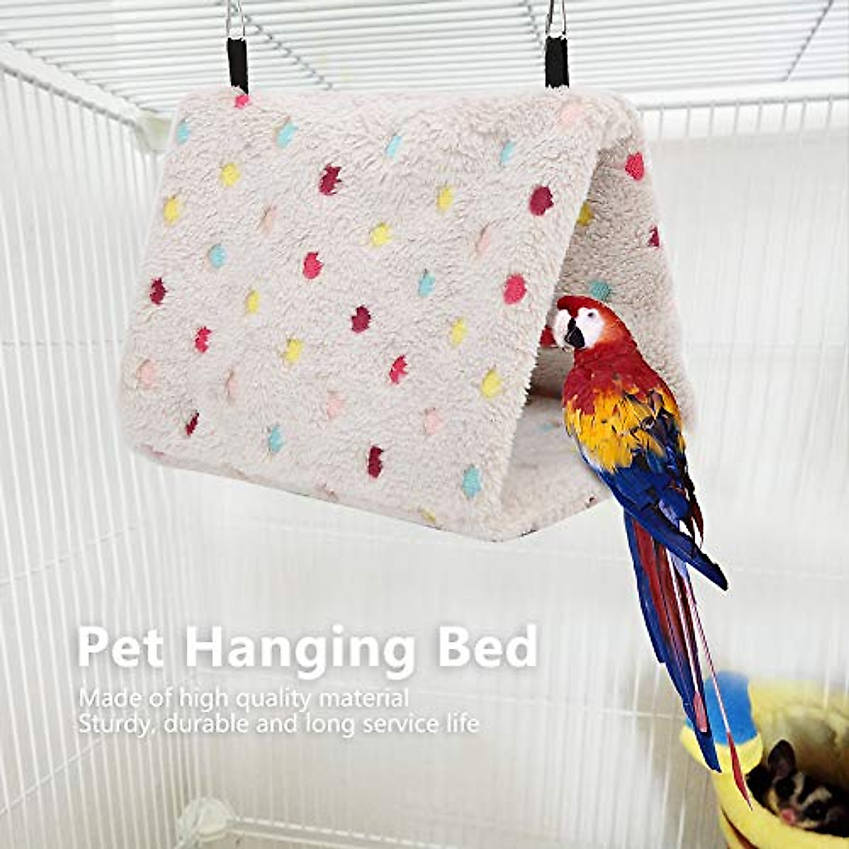 OKJHFD Pet Small Animal Hanging Hammock Ferret Hammock Cage, Hamster Rat Glider Guinea Pig Hideout Great for Playing and Sleeping