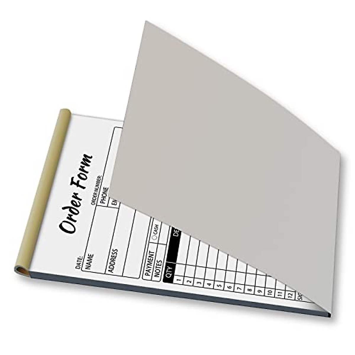 Sales Order Books,2 Part Carbonless Sales Invoice Book for Small Business,5.5 x 8.3 inches,Receipt Book with Cardboard(50 Sets)