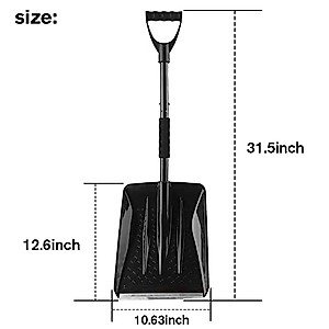 NUMHOSAI Snow Shovel - Portable Folding Snow Shovel, Folding Emergency Snow Shovel, 3-Piece Collapsible Design, Easy to Assemble, Perfect for Garden, Car Driveway, Camping, and Outdoor Activities
