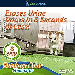 Eco Strong Outdoor Odor Eliminator | Outside Dog Urine Enzyme Cleaner – Powerful Pet, Cat, Animal Scent Deodorizer | Professional Strength for Yard, Turf, Kennels, Patios, Decks (Gallon with Sprayer)
