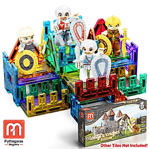 Pythagoras Magnetics Magnetic Figures Set with Knights and Vikings, Interactive Early Learning STEM Toys for Boys and Girls, Action Figures for Building Blocks and Tiles, Fun 12 pc. Add-On Kit