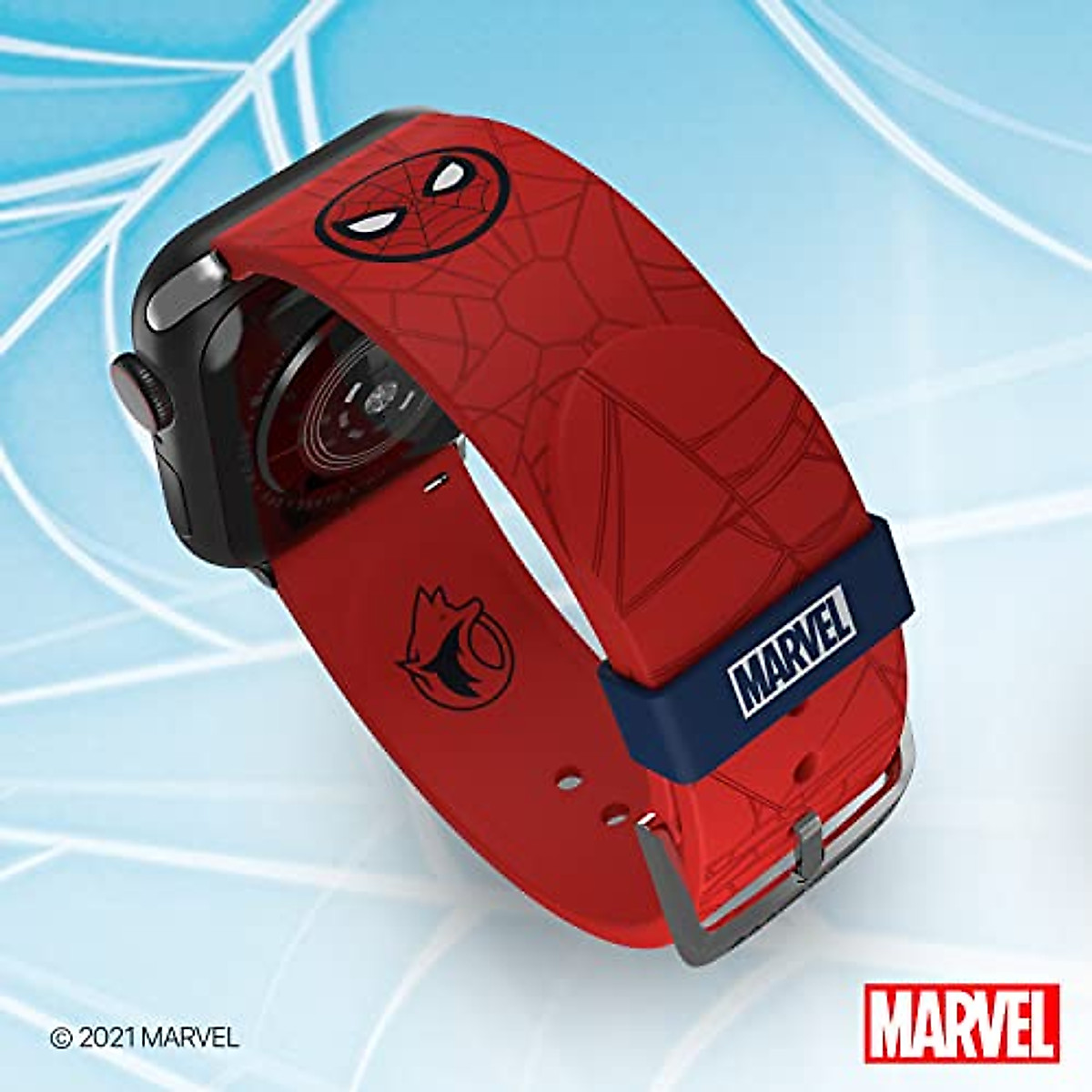 MARVEL ñ Spider-Man Insignia Smartwatch Band - Officially Licensed, Compatible with Every Size & Series of Apple Watch (watch not included)