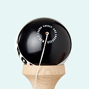 KROM - Kendama Toy STROGO Black - Original - High Wood Quality - Extra Strong - for Beginner and Pro - Gift Pack : Extra String + Stickers